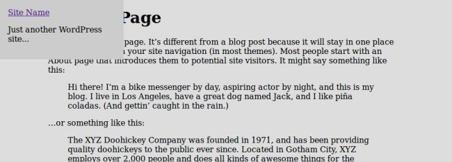 Simple Css Layout With Header On The Left Theme Foundation