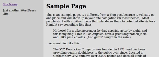 Simple CSS Layout with Header on the Left – Theme Foundation