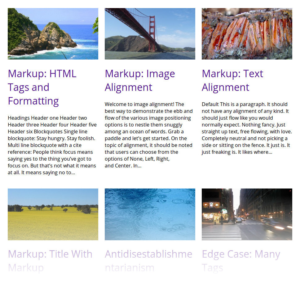 Content Formats – Theme Foundation